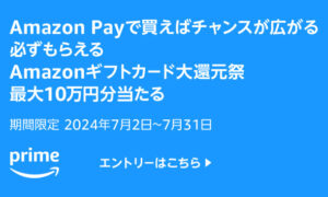 エントリーしてAmazonPay決済するとAmazonギフトカードが当たるキャンペーン - 西野屋オンラインショップ
